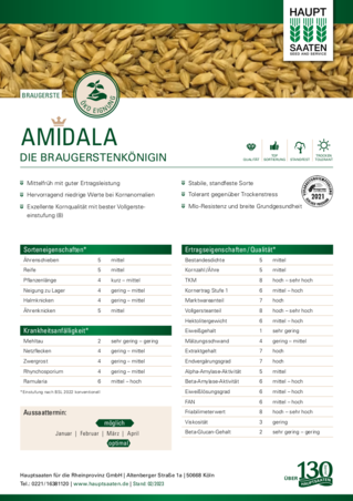 Amidala | Hauptsaaten